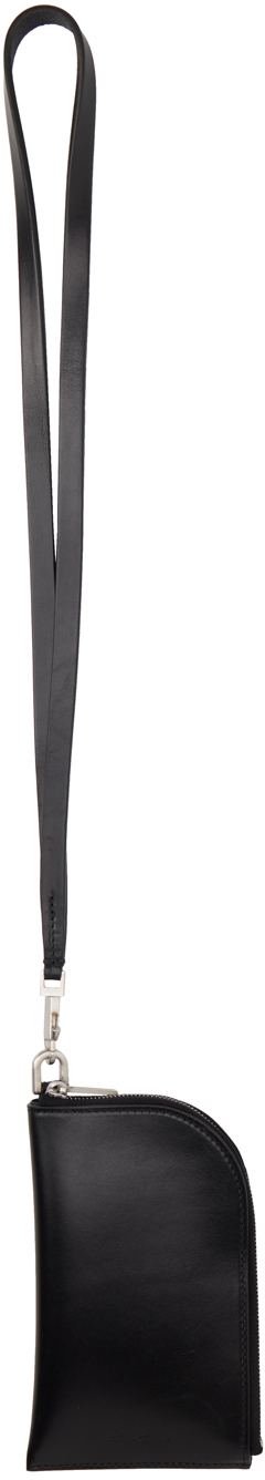 Rick Owens Black Neck Wallet In 09 Black - 70% Off | Editorialist